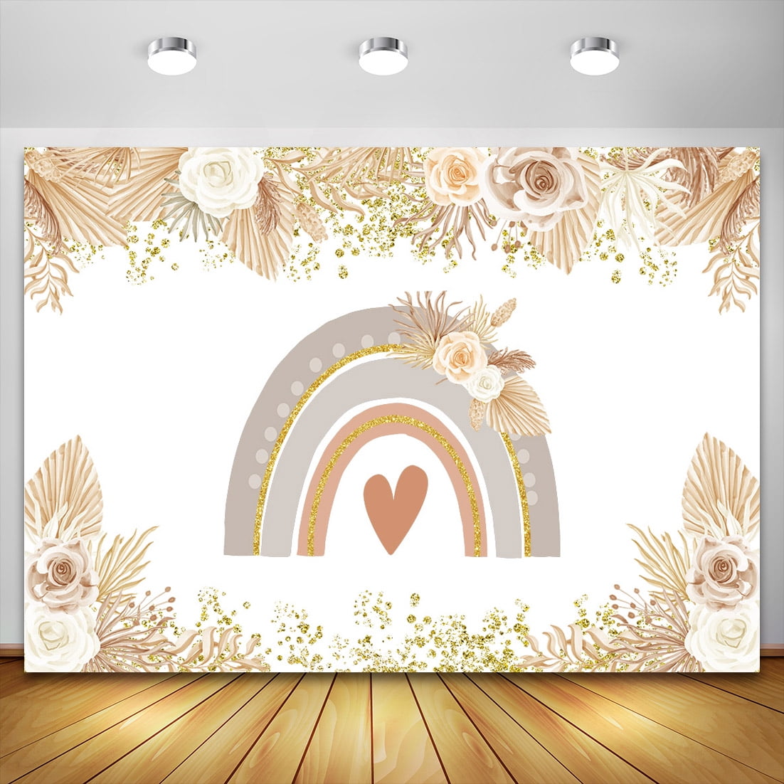 Boho Flowers Bohemian Style Birthday Party Backdrop Custom Name Photoz ...