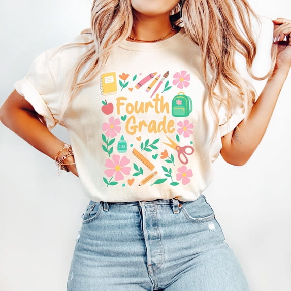 Boho Fourth Grade Teacher Shirt, 4Th Grade Teacher, Back To School ...