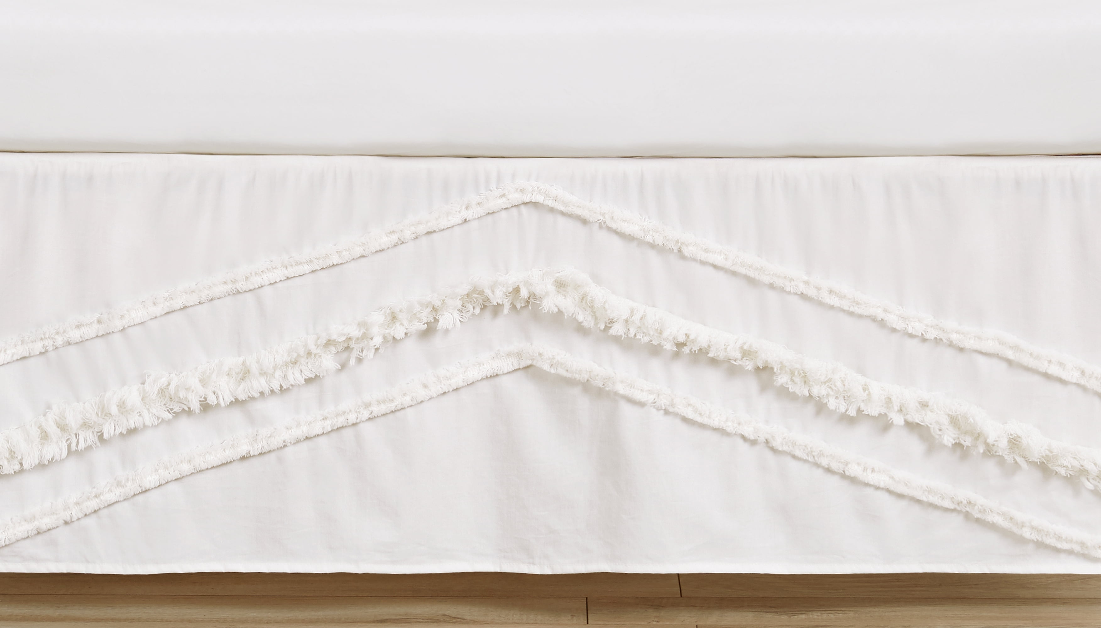 Sweet Jojo Designs Boho Fringe Off White Dust Ruffle Crib Skirt ...