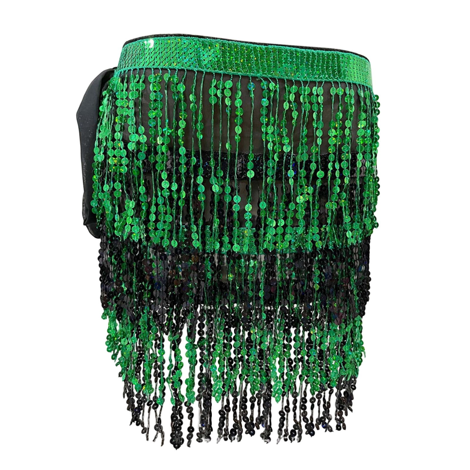 Boho Fringe Skirt Sequin Tassel Belly Dance Scarf Rave Party Skirts ...