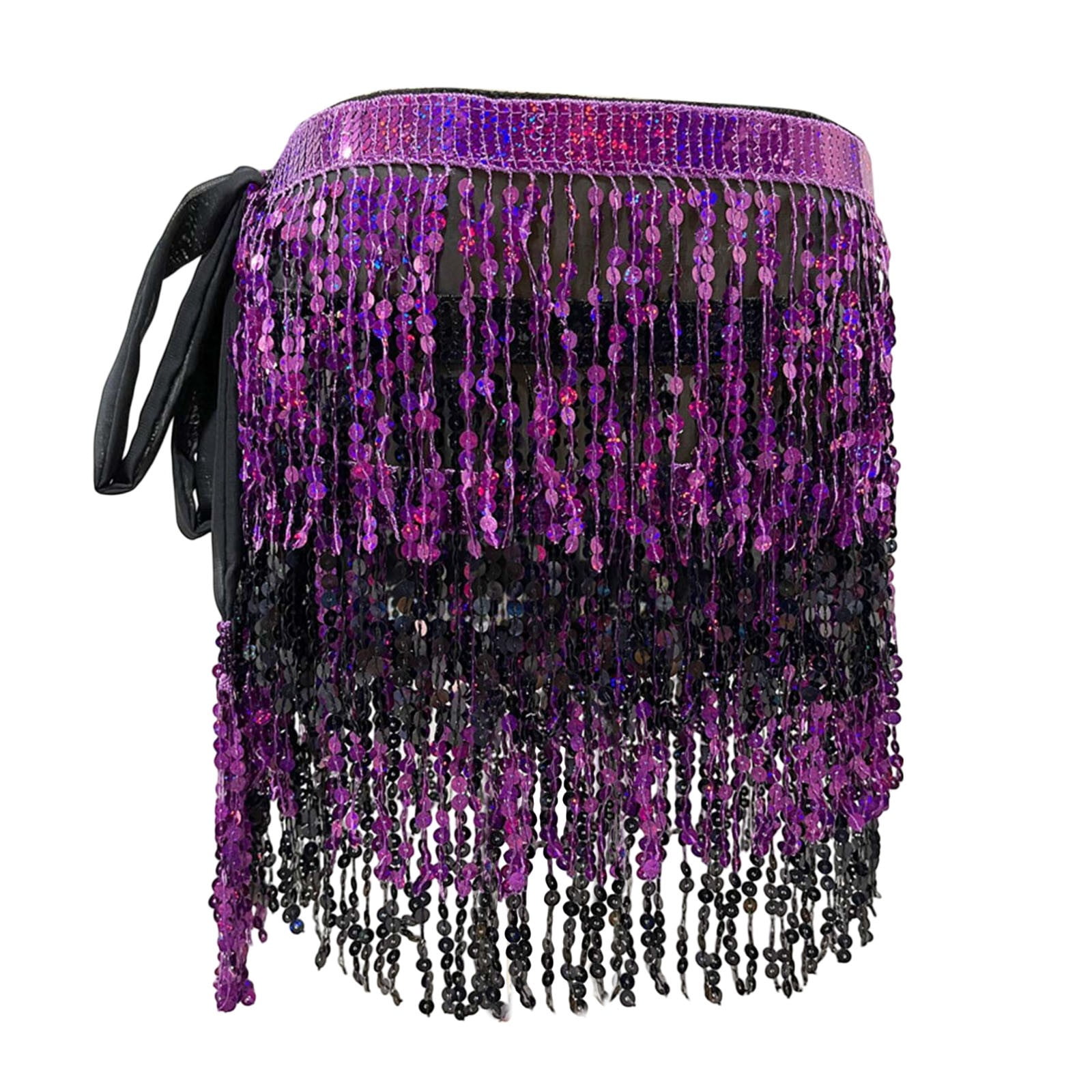 Boho Fringe Skirt Sequin Tassel Belly Dance Scarf Rave Party Skirts ...