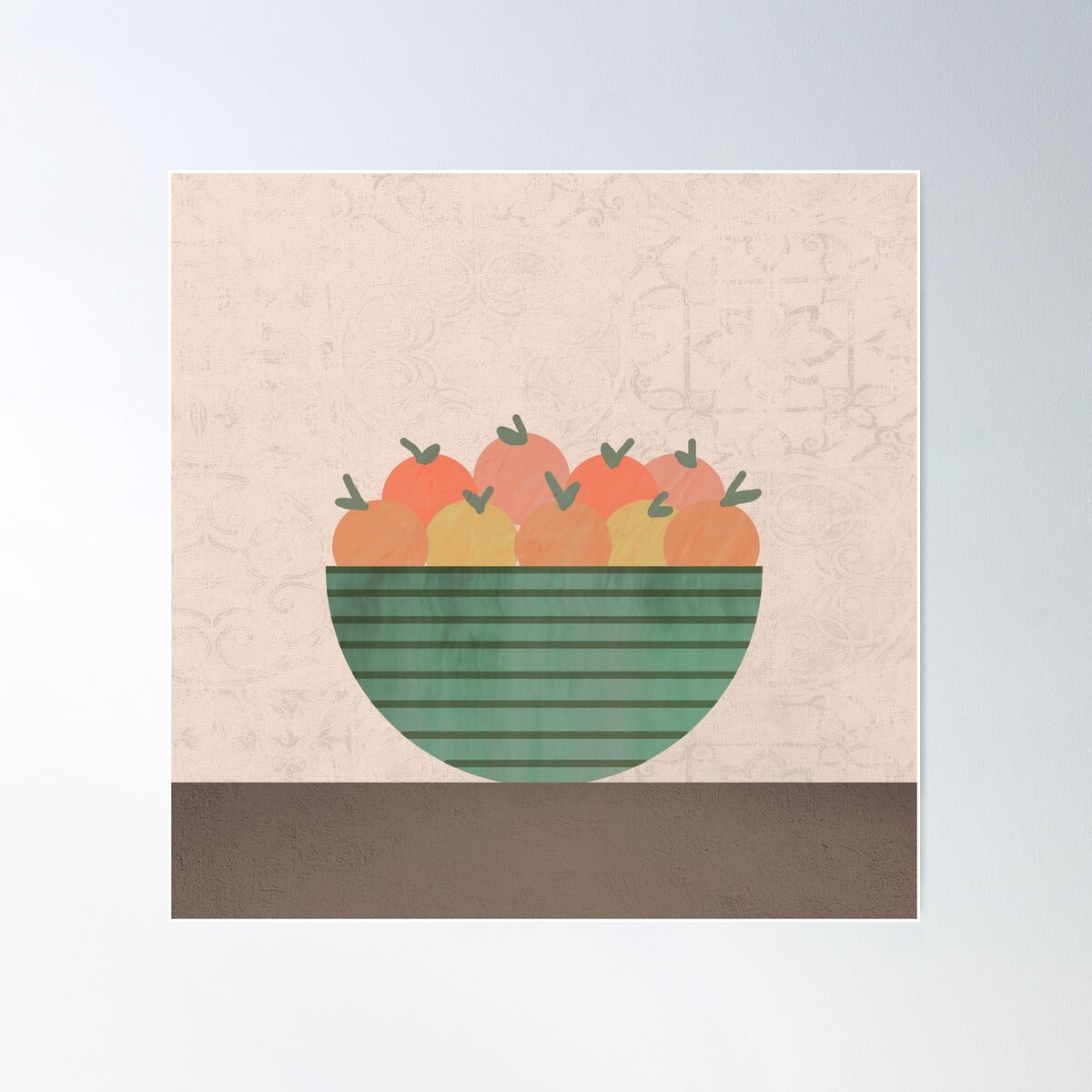 Boho Fruit Bowl Poster Wall Art, Modern Wall Decor For Living Room ...