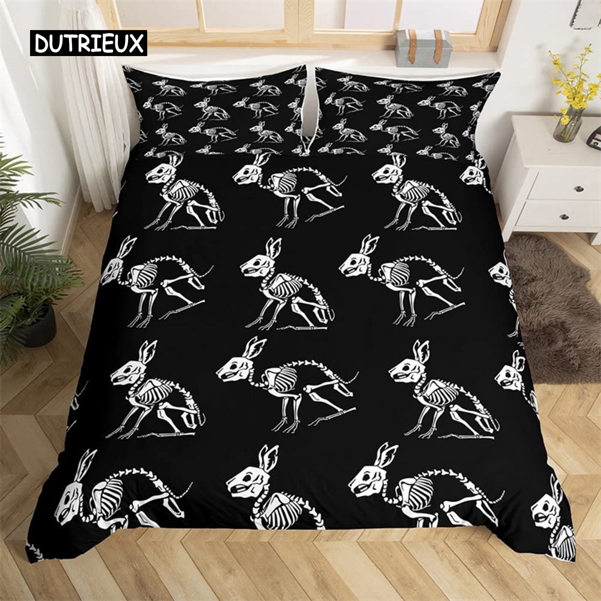 Boho Galaxy Death Moth Bedding Set Dandelion Duvet Cover For Kids Boys ...