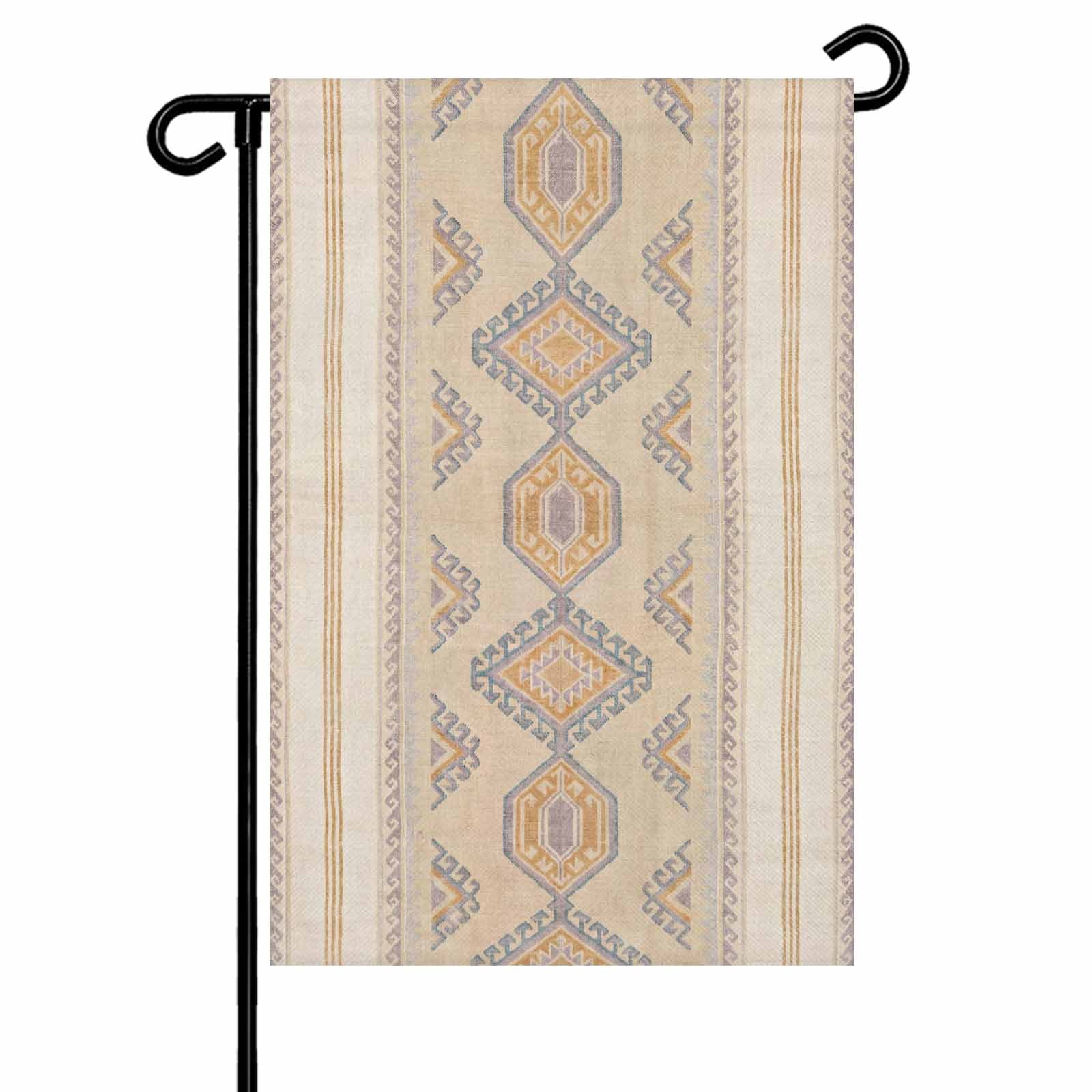 Boho Garden Flags for Outside Bohemia Geometric Vintage Yellow Double ...