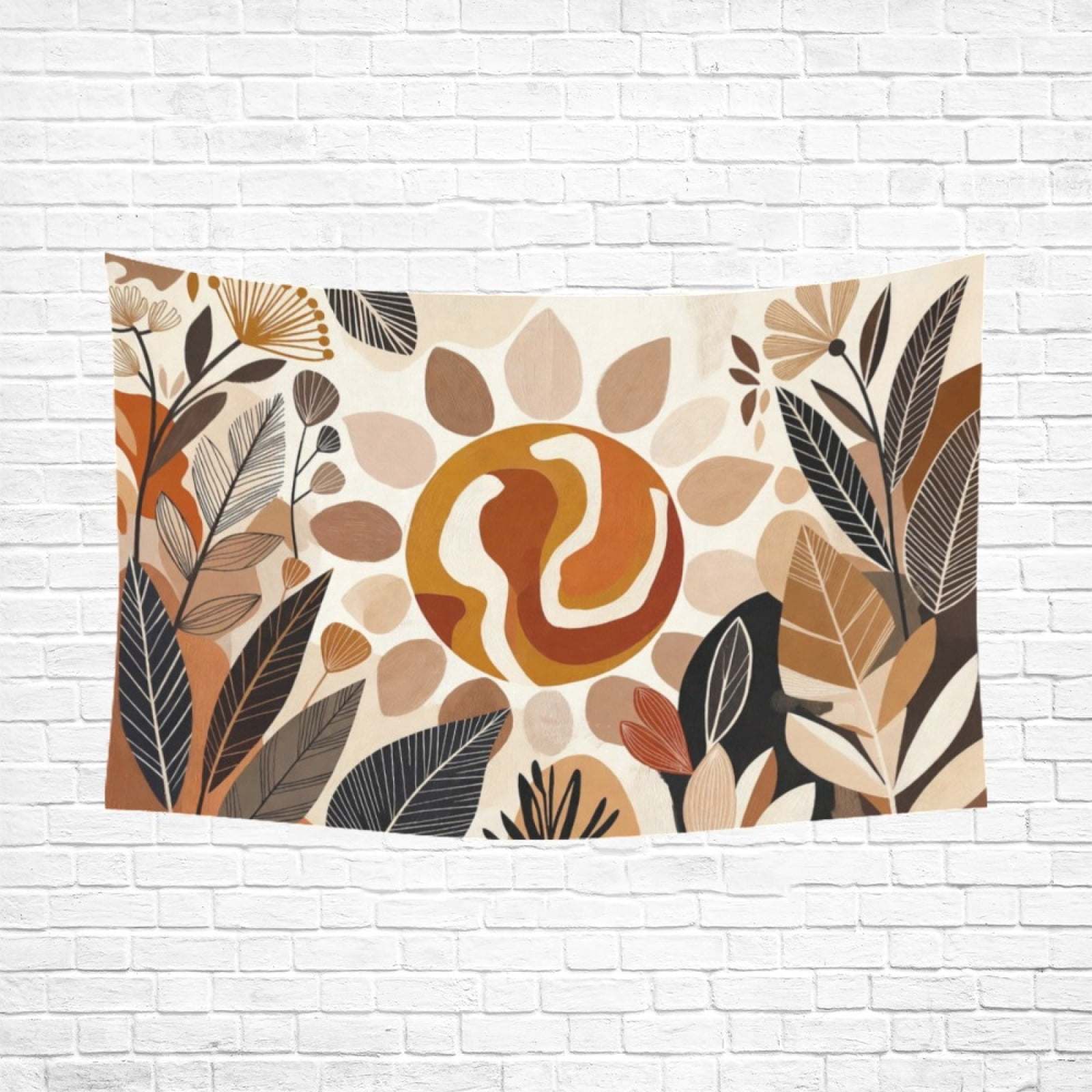 Boho Garden Tapestry – High-Energy Floral Sun Wall Hanging for Bedroom ...