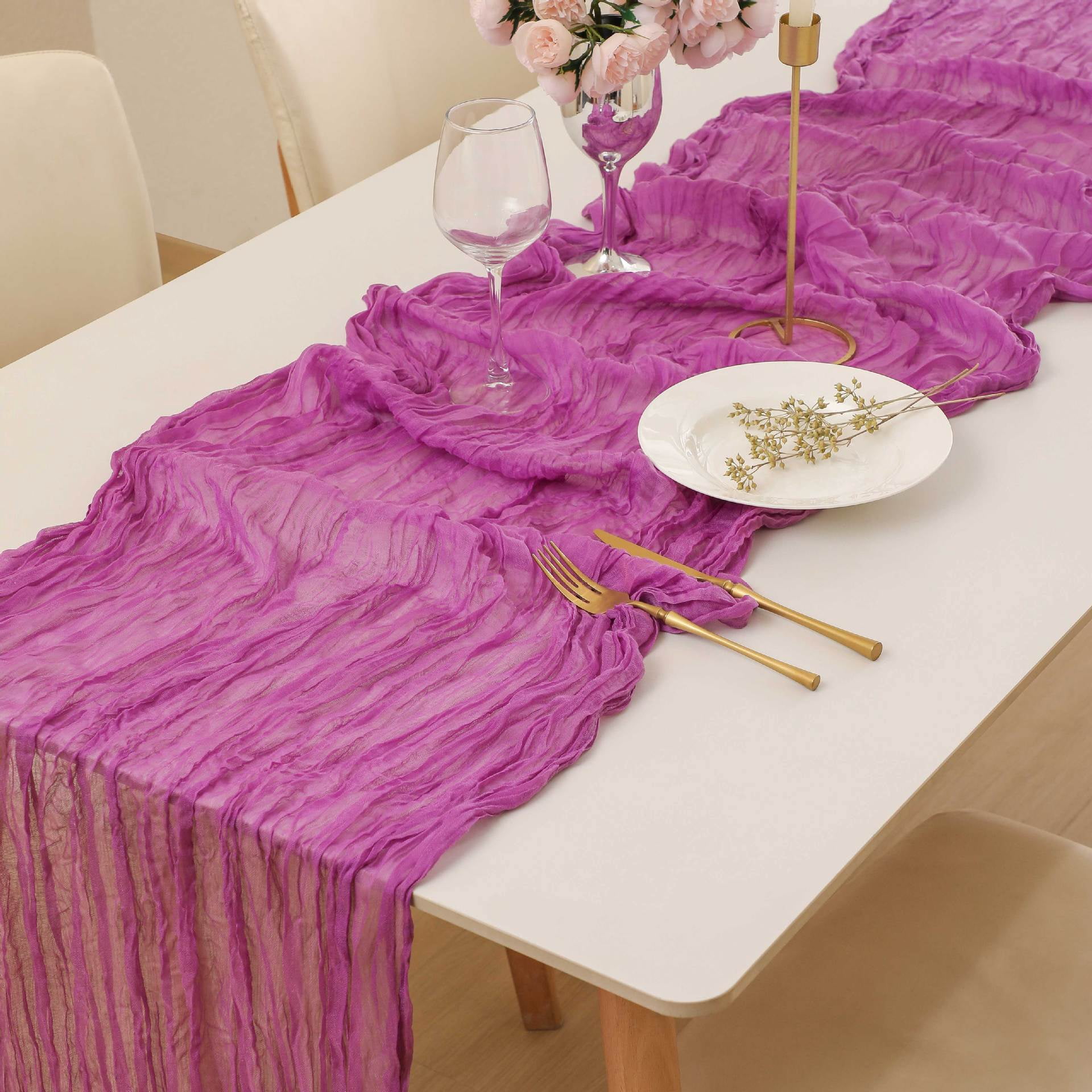 Boho Gauze Cheese Cloth Runner Easter for Wedding Party Baby Bridal ...