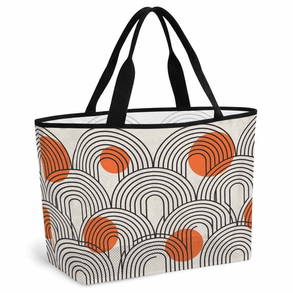 Boho Geometric Beach Bag for Women, Large Breathable Mesh Beach Tote ...