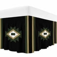 Boho Geometric Bed Skirt Bed Skirts King Size 18 Inch Drop, Dark Green ...