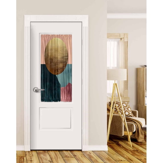 Boho Geometric Blackout Door Curtains for French, Glass,Front, Back ...