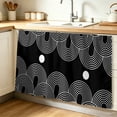 Boho Geometric Cabinet Curtain 28"W x 51"L, Modern Abstract Sun Lines ...