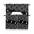 Boho Geometric Kitchen Curtains Sets 24 Inch Length with Valance ...