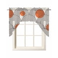 Boho Geometric Kitchen Swag Valances for Windows, Modern Abstract ...