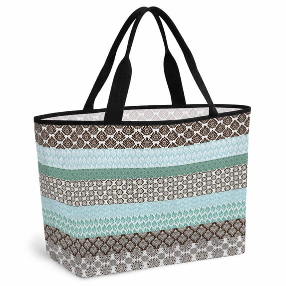 Boho Geometric Mesh Beach Bag for Women Men,Large Beach Tote Waterproof ...