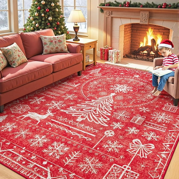 Boho Geometric Runner Rug 2x7, Washable Long Kitchen Hallway Rug, Soft ...