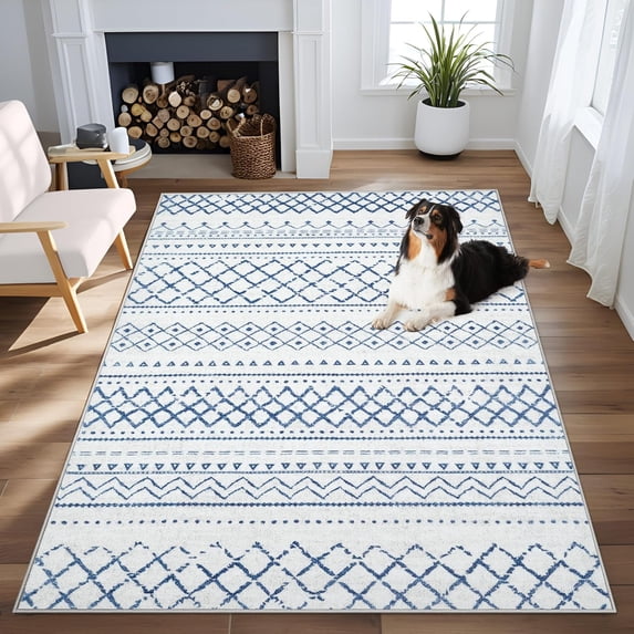Boho Geometric Runner Rug 2x7, Washable Long Kitchen Hallway Rug, Soft ...