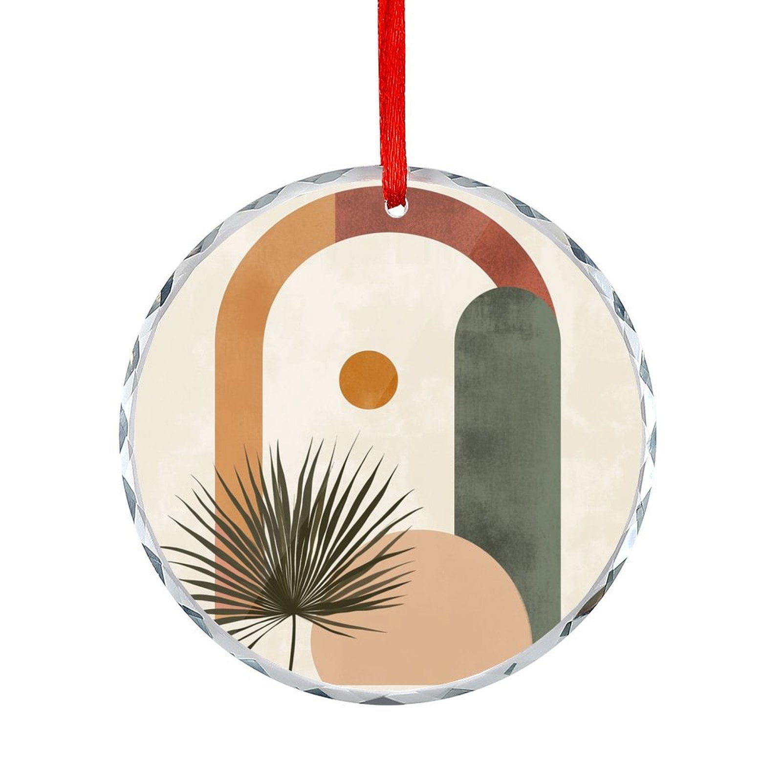 Boho Geometric Shapes Bohemian Style Glass Ornament Gifts for Women ...
