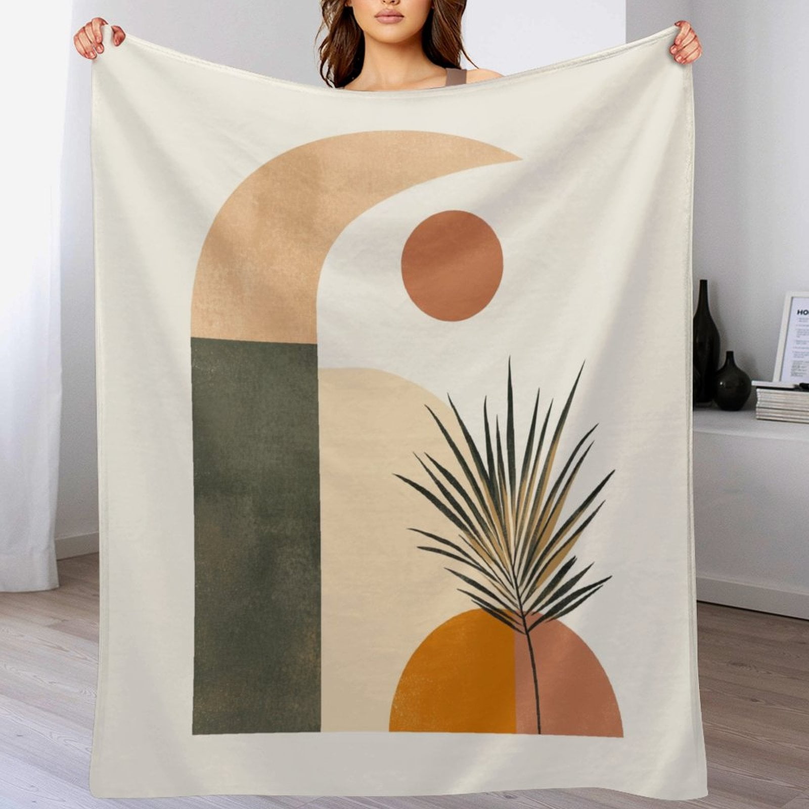 Boho Geometric Shapes Bohemian Style Throw Blanket Gifts for Women 60 ...