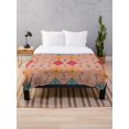Boho Geometric Sherpa Throw Blanket, Polyester Fleece 2-Layer Blanket ...