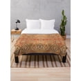 Boho Geometric Sherpa Throw Blanket, Tan Terracotta Moroccan Pattern ...