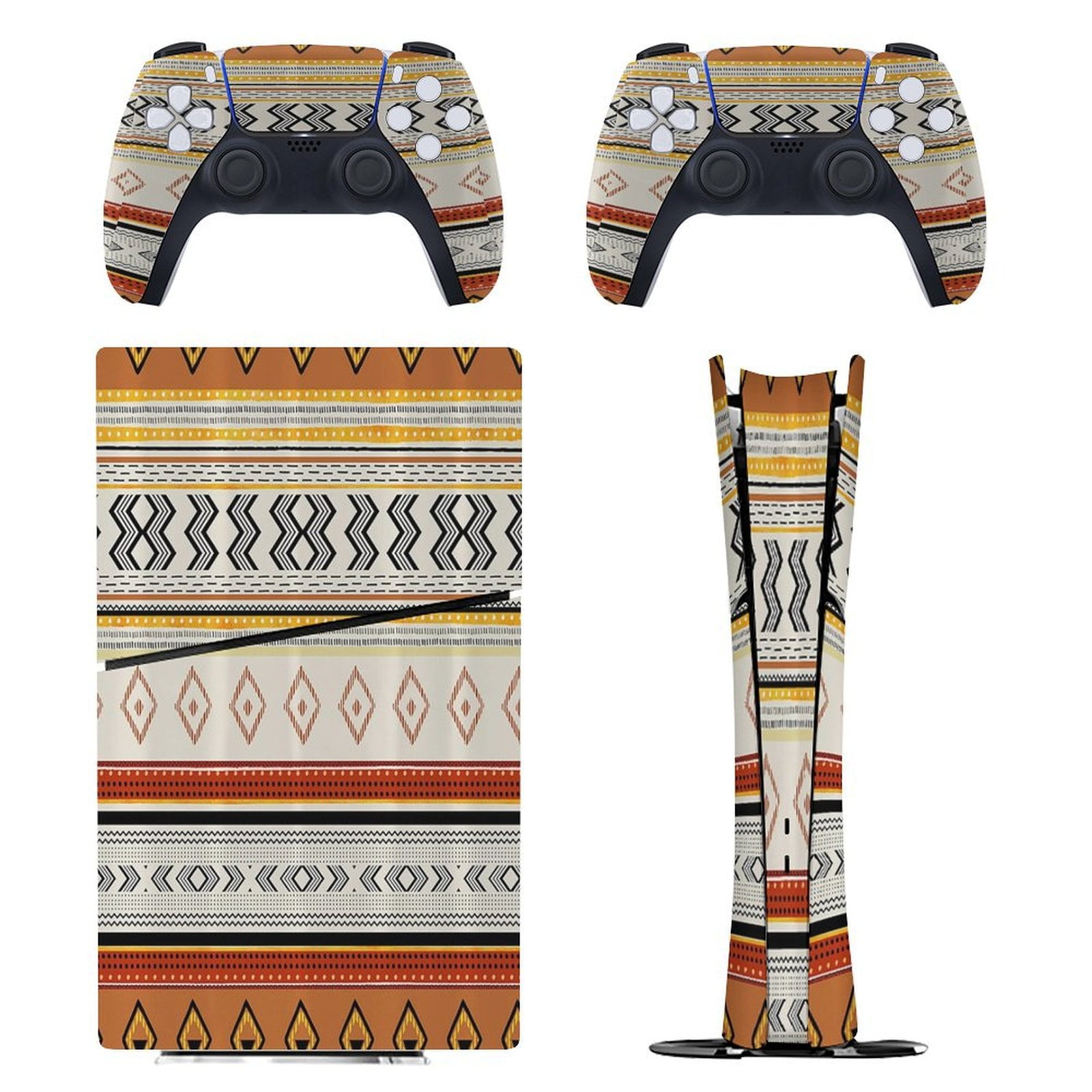 Boho Geometric Stripes PS5/PS5 Pro/PS5 Slim Digital Disc Skin Sticker ...
