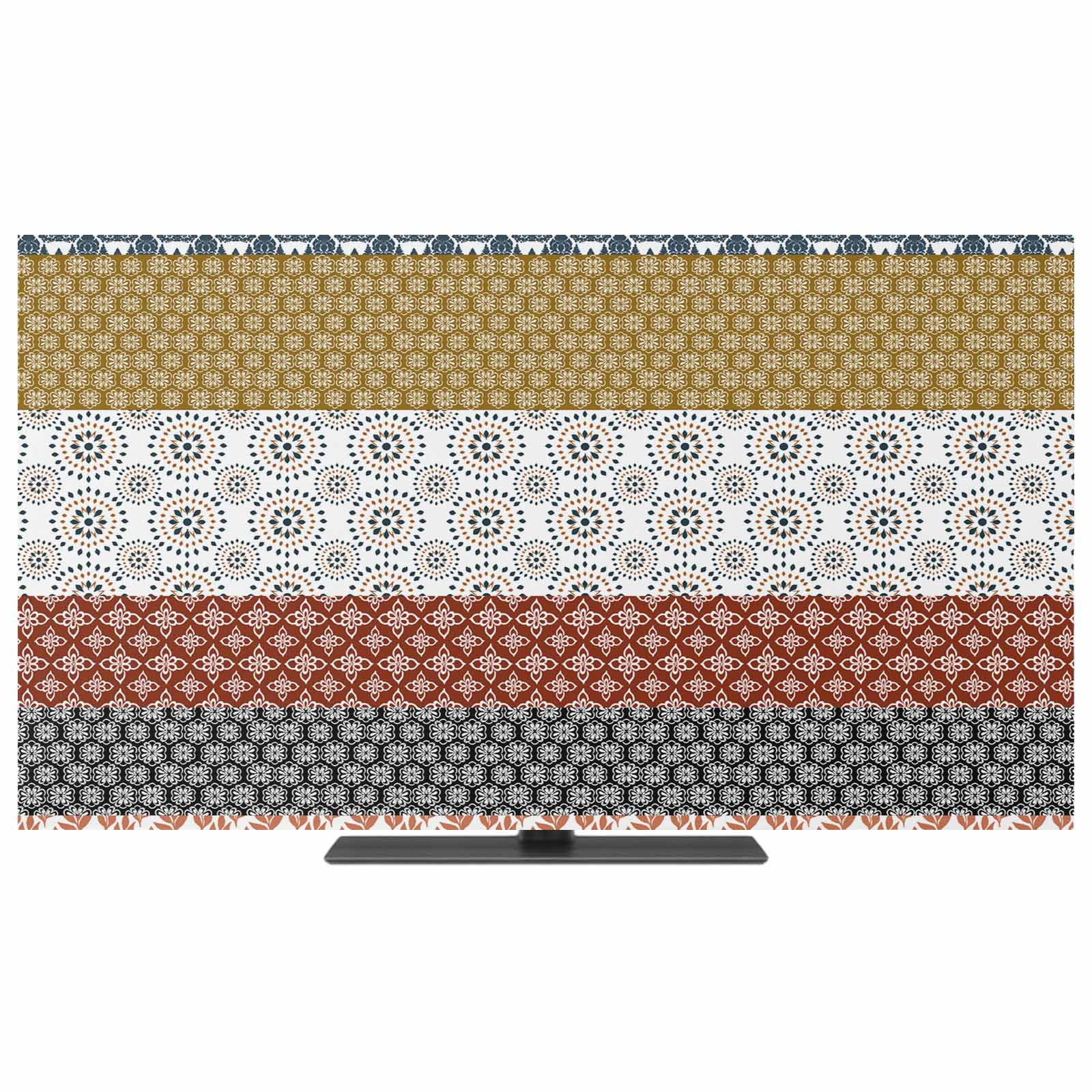 Boho Geometric TV Dust Cover,Stretchable TV Screen Desktop Computer ...