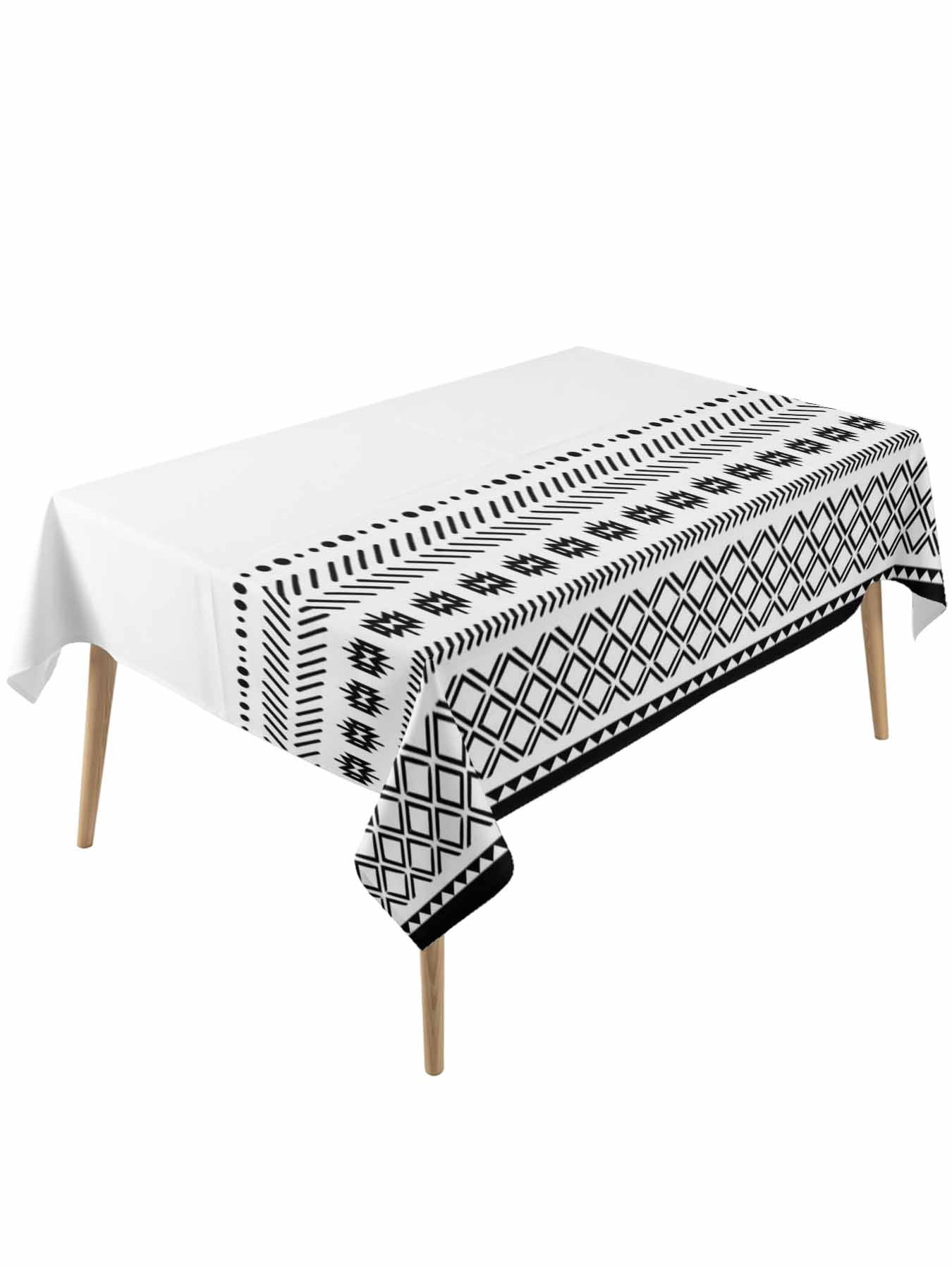 Boho Geometric Table Cloth, Waterproof Tablecloth for Rectangle Tables ...