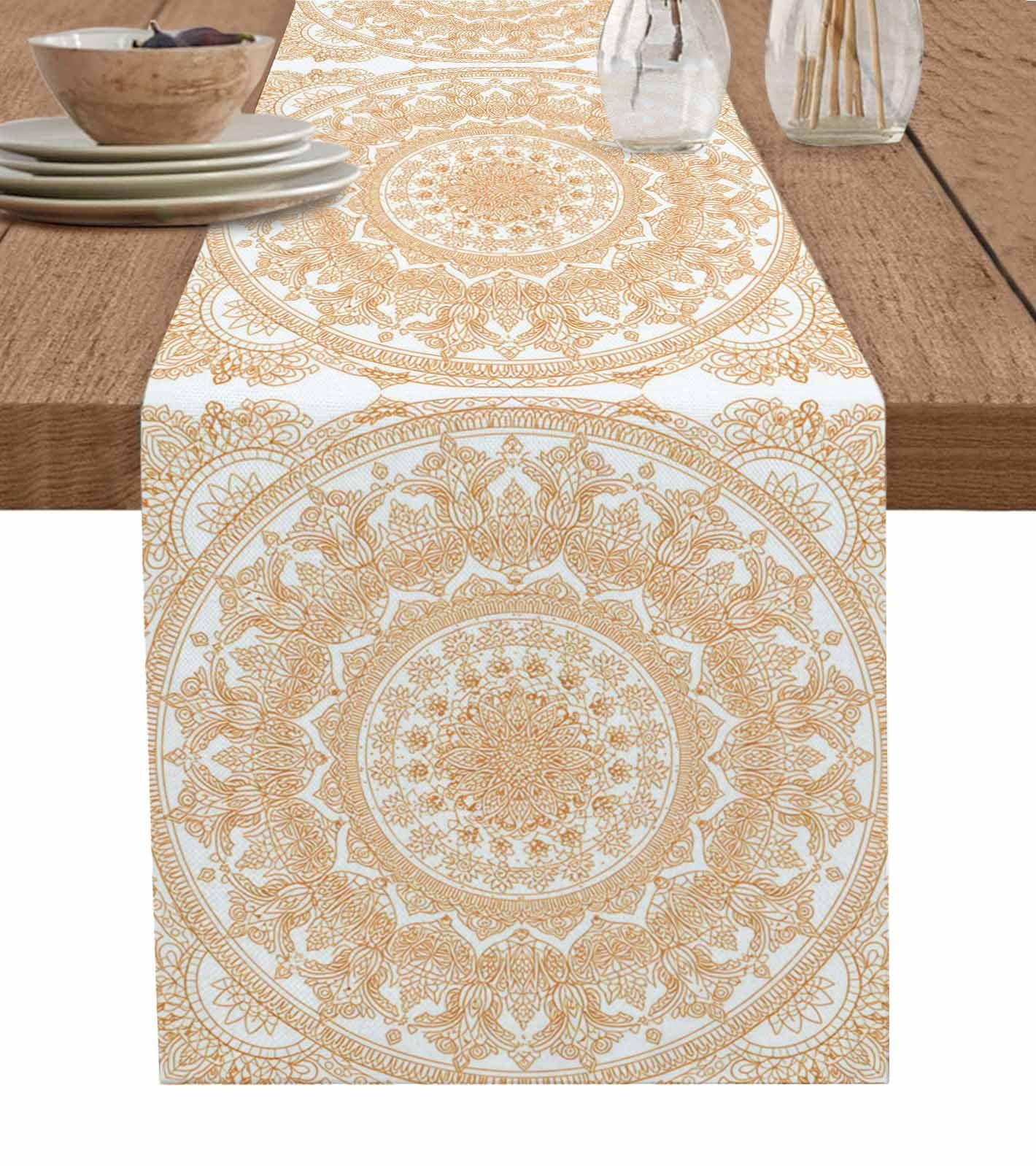 Boho Geometric Table Runner Ethnic Bohemian Farmhouse Art Motifs ...