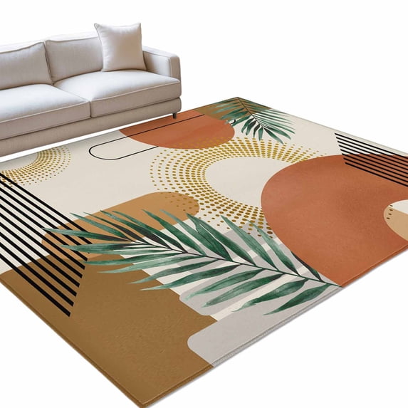 Boho Geometric Washable Rug 3x5 Area Rug for Living Room Bedroom Non ...