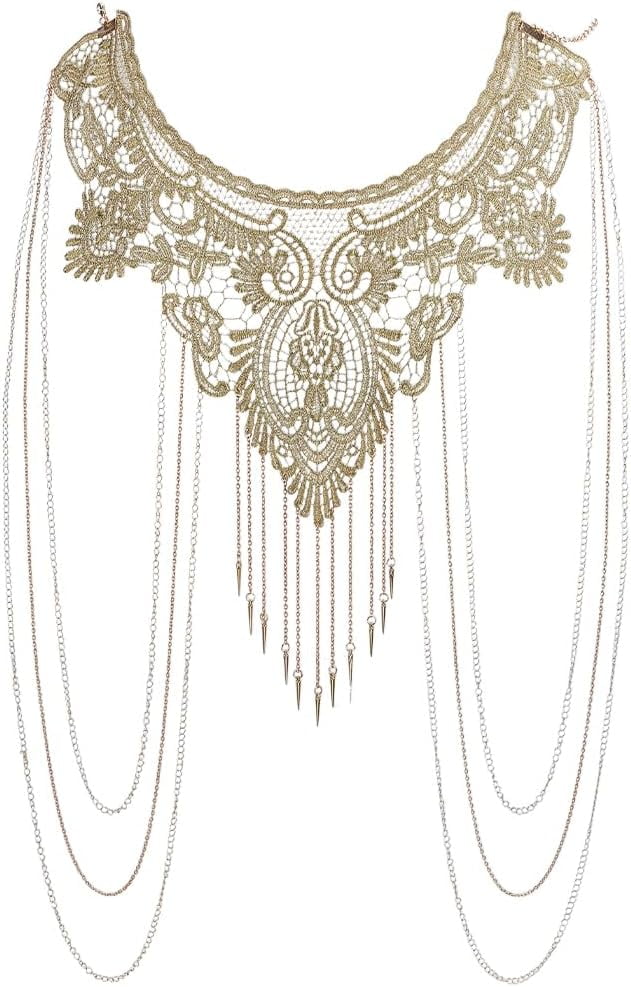 Boho Gold Body Chains Body Chain Lace Bikini Body Chain Alloy Shoulder ...