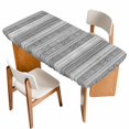 Boho Gray Fitted Rectangle Tablecloth 24" x 36" Stripes Abstract ...