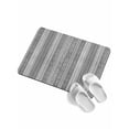 Boho Gray Soft Diatomaceous Earth Mat, Stripes Abstract Geometric ...