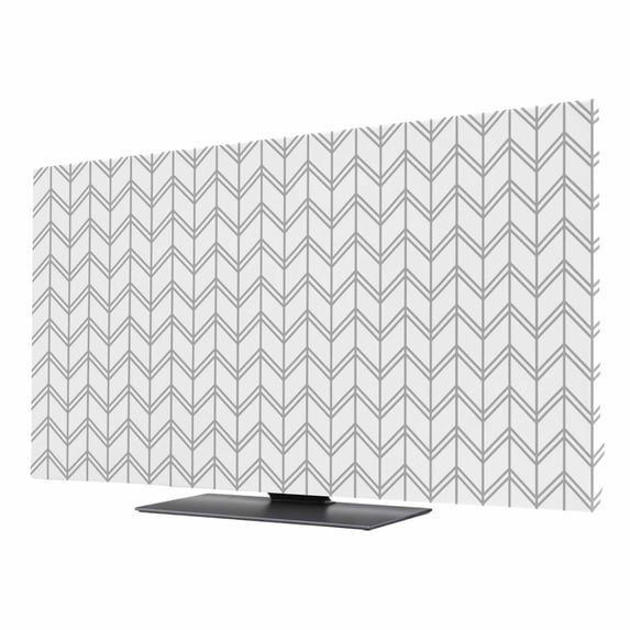 Boho Gray TV Cover for 40 Inch Screen, Stretch Fabric Dustproof TV ...