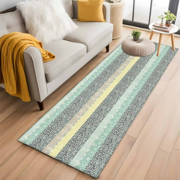 Boho Green Kitchen Runner Rug 2x6 Washable Runners for Hallway Non Slip ...