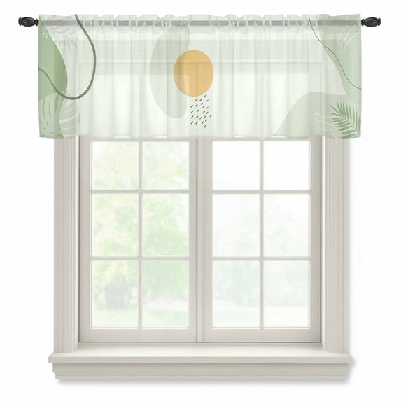 Boho Green, Valance Curtains for Kitchen/Living Room/Bathroom/Bedroom ...