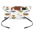 Boho Half Waist Apron Abstract Art Short Waiter Aprons with 3 Pockets ...