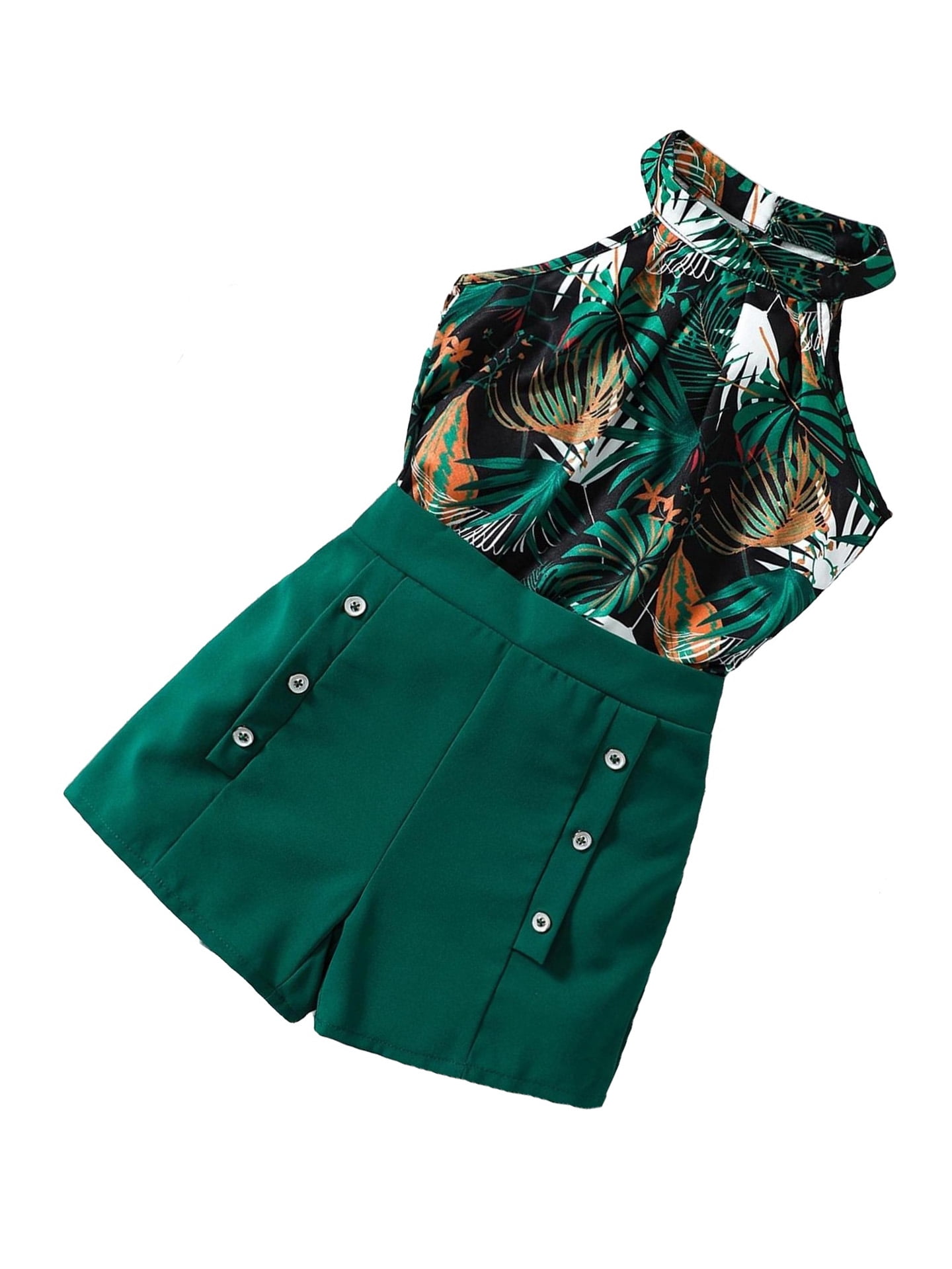 Boho Halter Sleeveless Multicolor Toddler Girls Two-piece Outfits (Girl ...