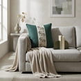Boho, Handmade Teal Luxury Throw Pillow Covers 16"x16" | Floral ...