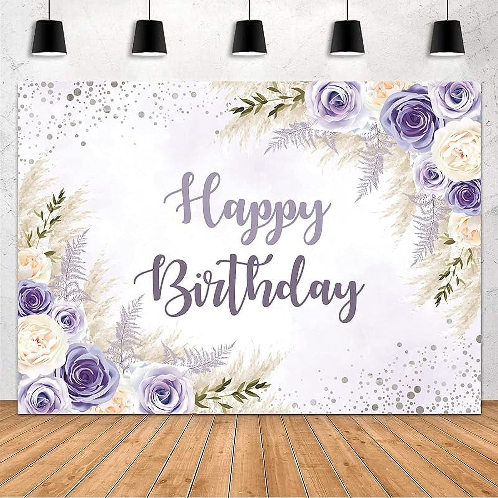 Boho Happy Birthday Backdrop for Girls Women Boho Birthday Party ...