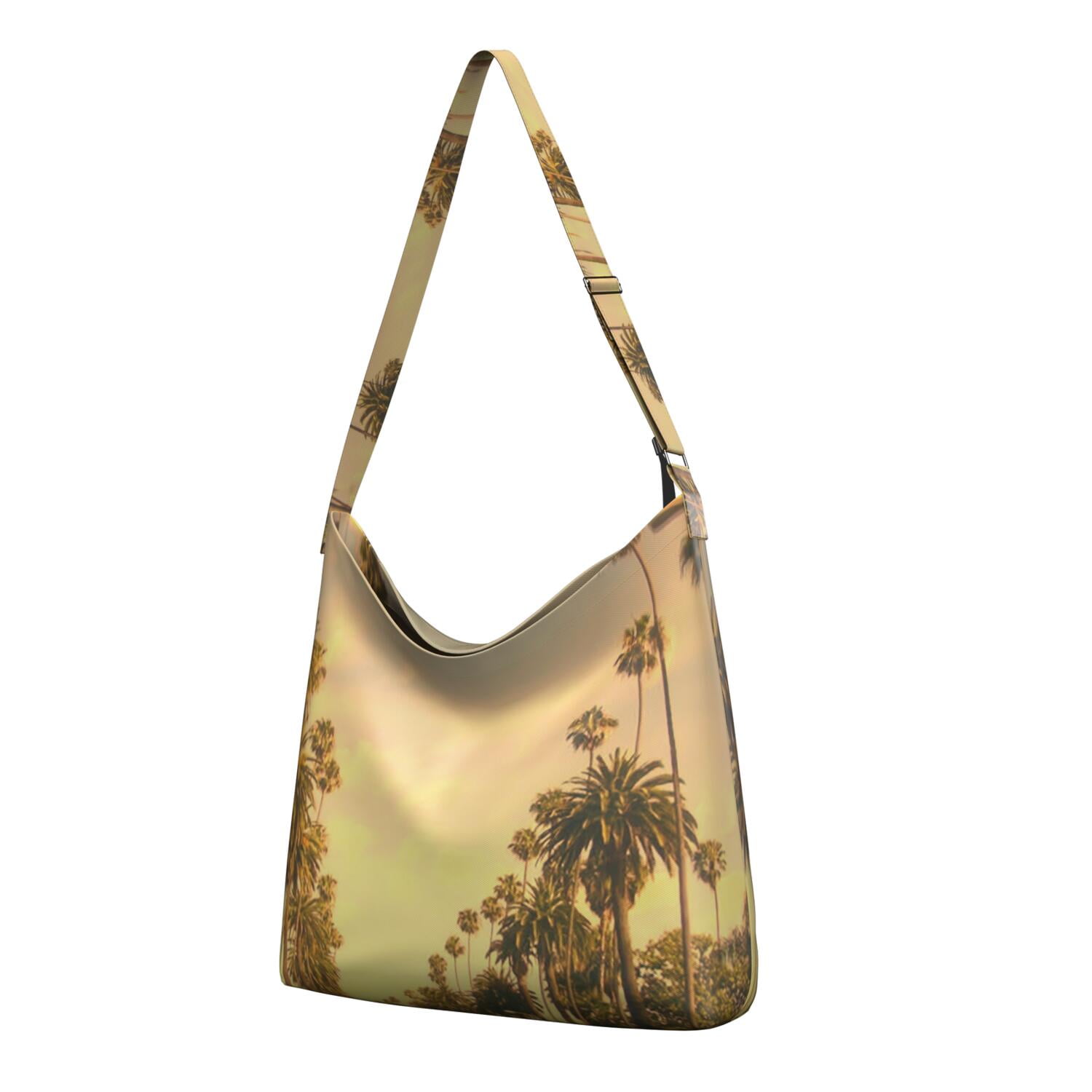 Boho Hawaii Palm Tree Casual Sling Tote Bag | Spacious Work & Travel ...