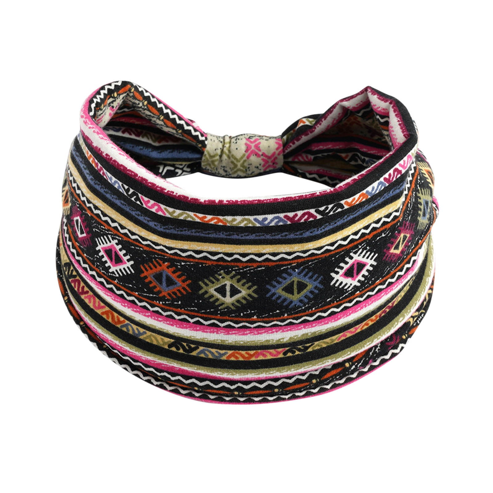 Boho Headbands For Women Fashion Stretch Wide Hair Bands Knoted Turban ...