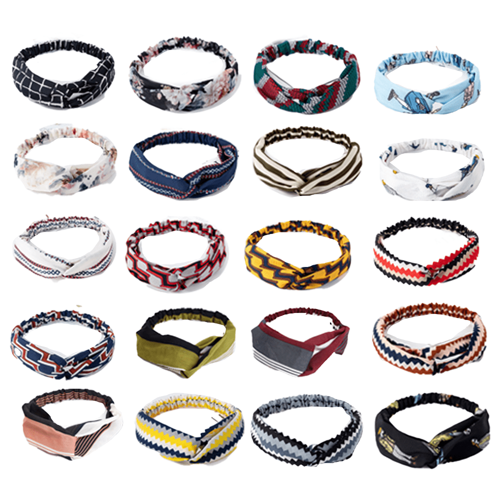 Boho Headbands for Women， Knotted Hair Band Elastic Headband Fashion ...