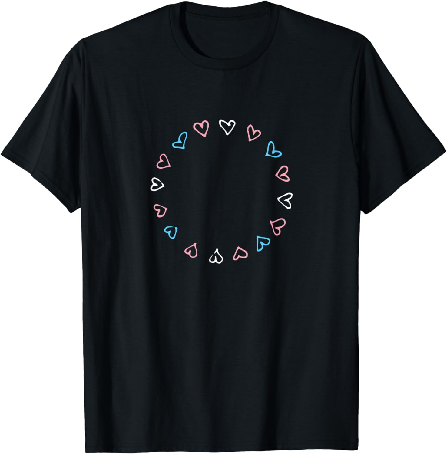 Boho Hearts Circle Trans Pride Flag Transgender Rights LGBTQ T-Shirt ...