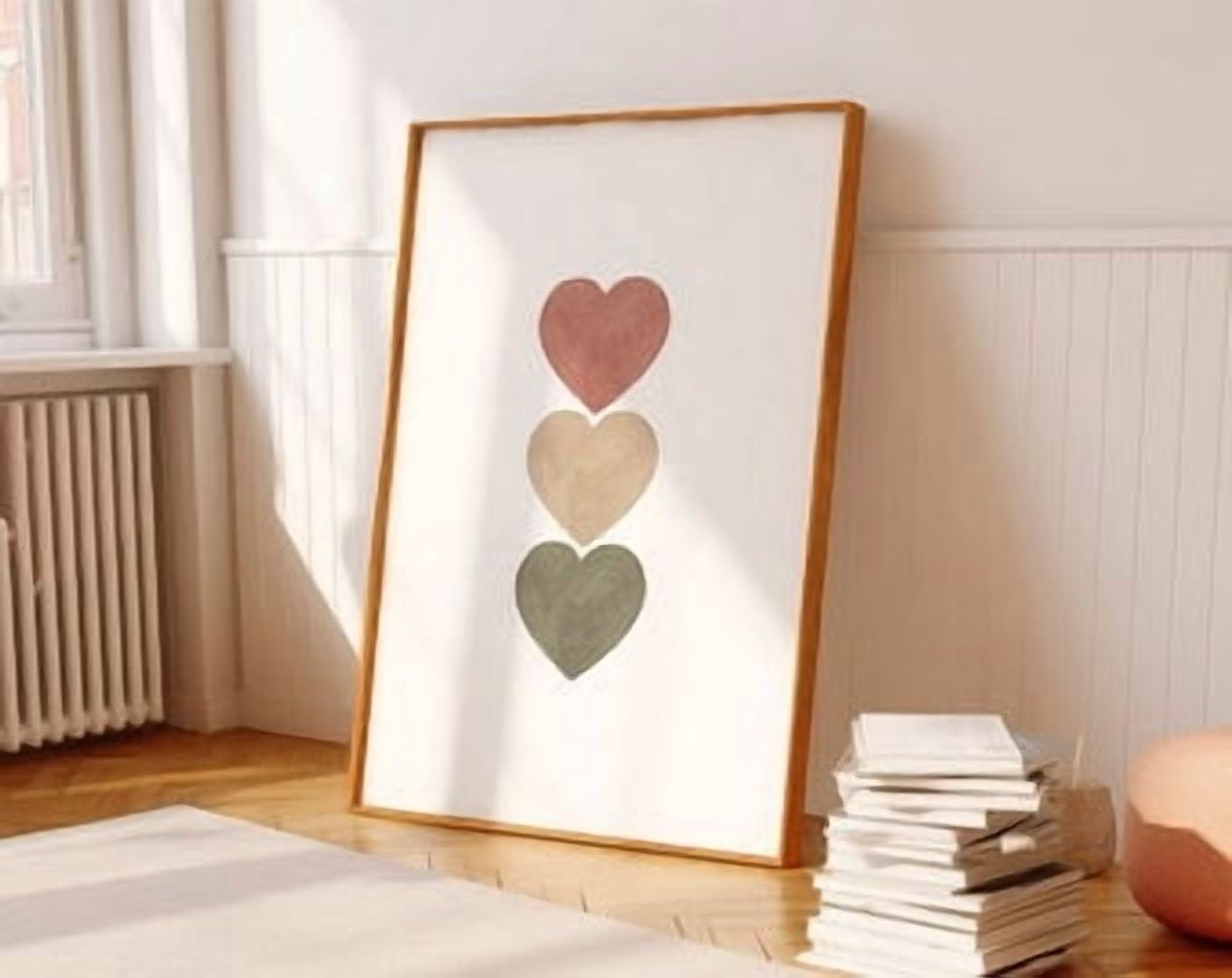 Boho Hearts Poster Boho Nursery Wall Decor Girl Room Wall Decor ...