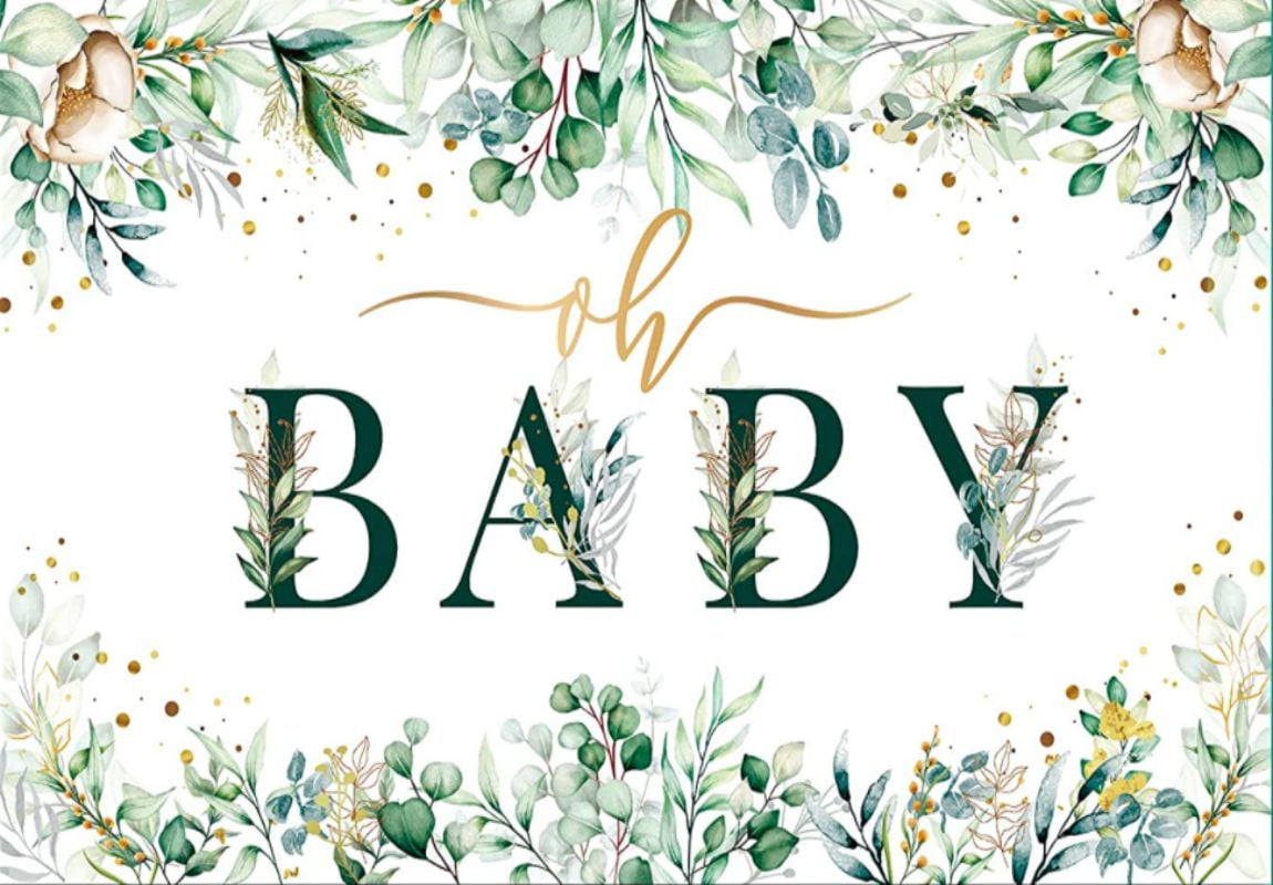 Boho Hello Baby Background Bohemia Chic Pink Flower Baby Shower Sweet ...