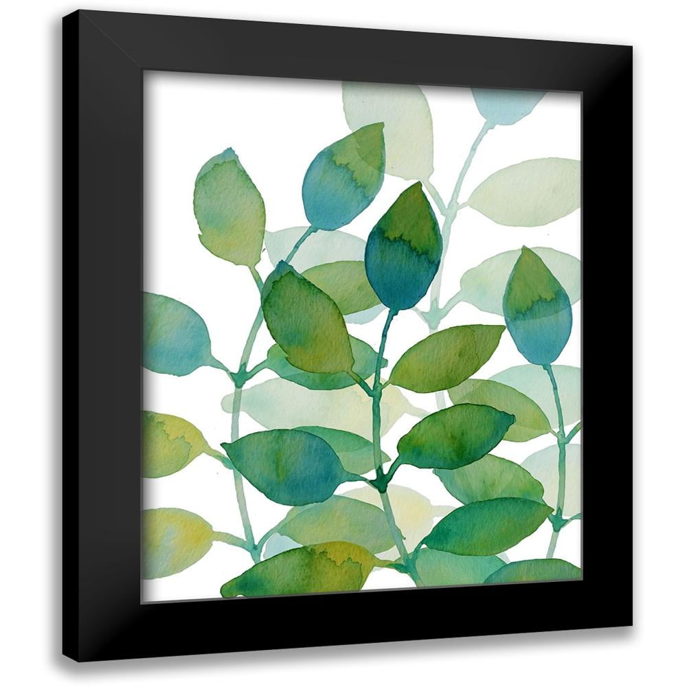 Boho Hue Studio 12x14 Black Modern Framed Museum Art Print Titled - Leaf Echo 1 - Walmart.com