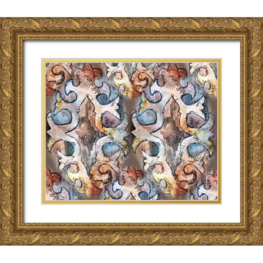 Boho Hue Studio 14x12 Gold Ornate Wood Framed with Double Matting Museum Art Print Titled ...