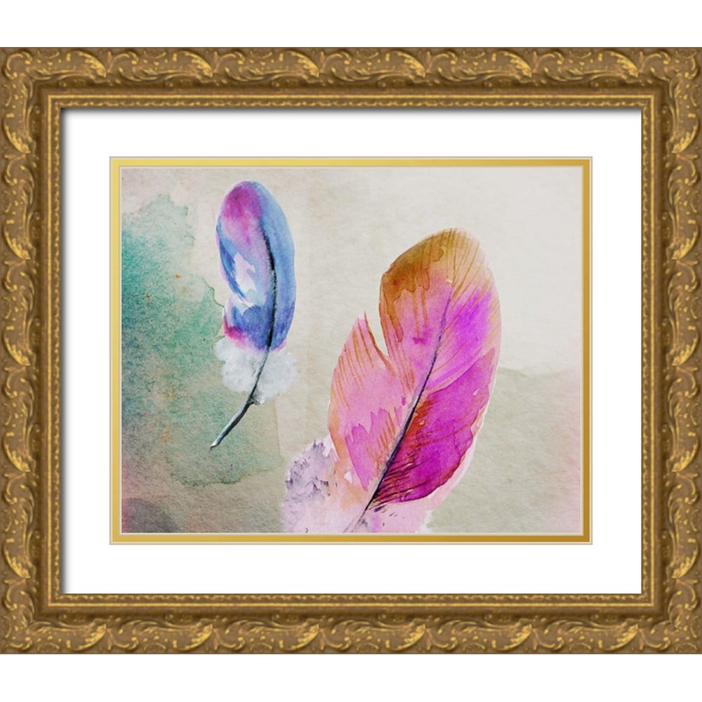Boho Hue Studio 32x26 Gold Ornate Wood Framed with Double Matting ...