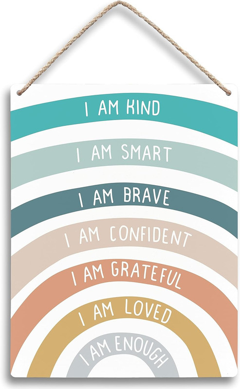 Boho I Am Kind I Am Brave Wooden Signs 6x12 inch,Positive Affirmations ...