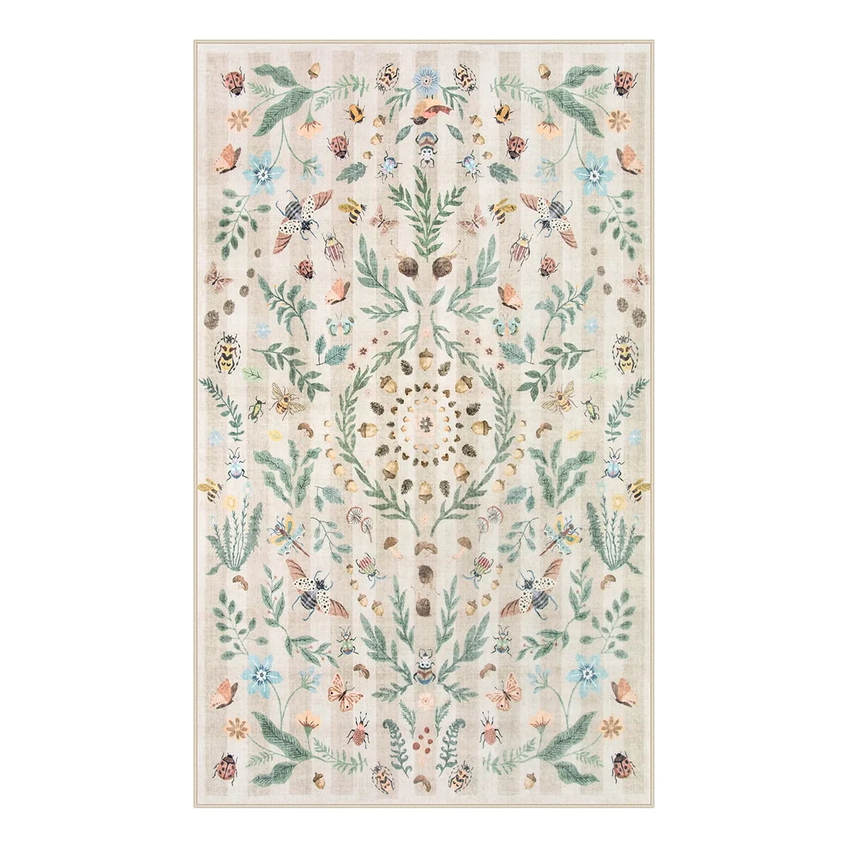 Boho Insect Botanical Floral Comfort Area Rug Living Room Sofa Large ...