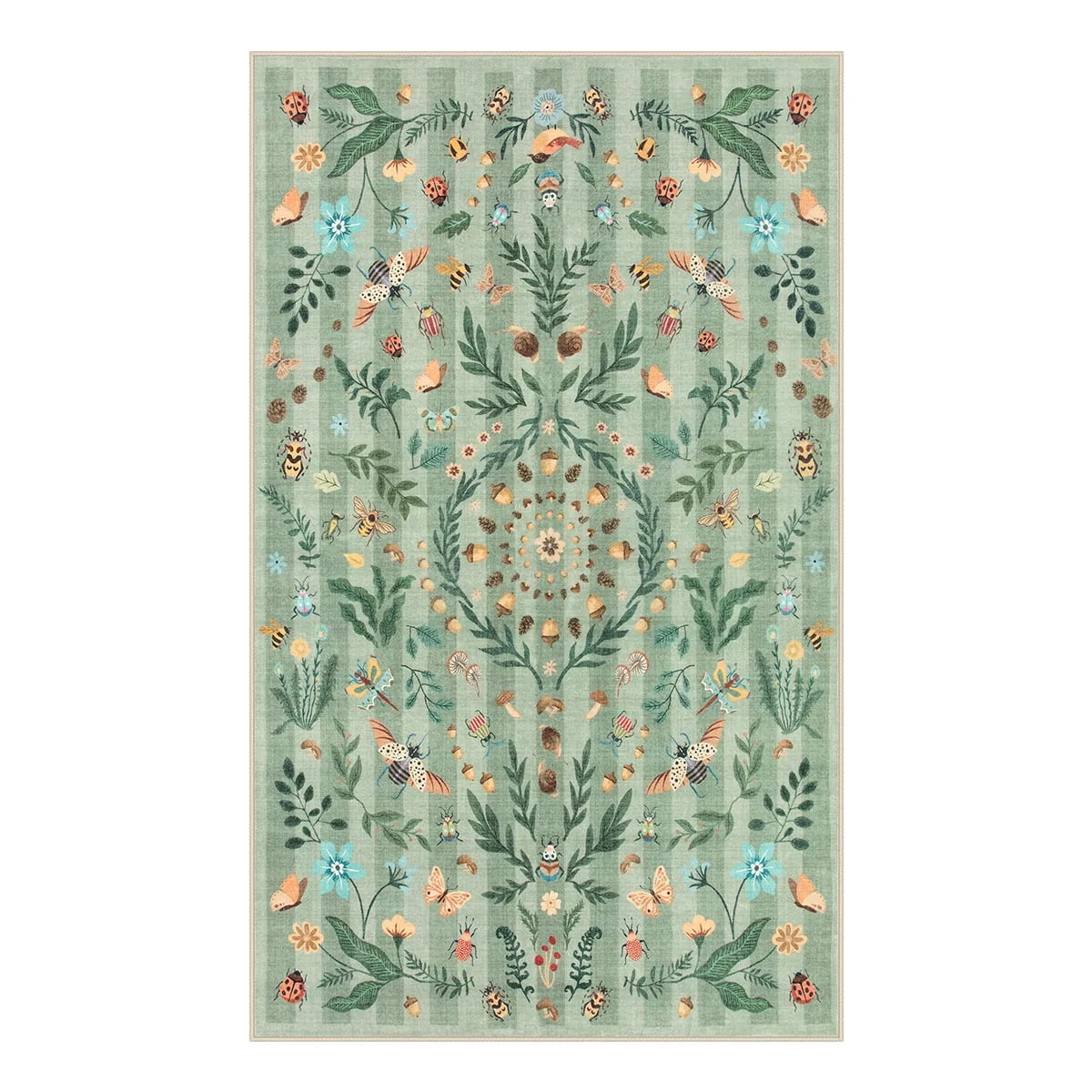 Boho Insect Botanical Floral Comfort Area Rug Living Room Sofa Large ...